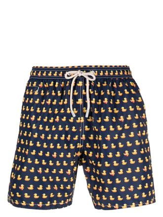 MC2 Saint Barth Badeshorts mit Print - Blau