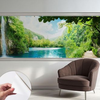 Tulup Carta Da Parati Autoadesiva - Fotomurale - Alta Qualit&agrave; - Per La Cucina - Camera Da Letto - Oasi Naturale 250x104 Cm