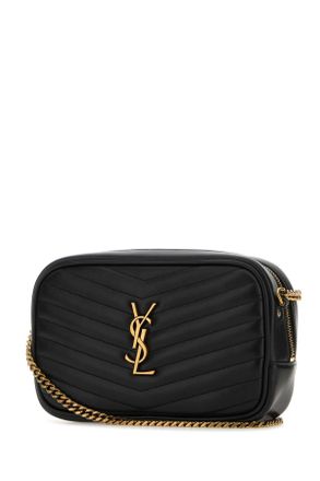 Saint Laurent Womens Black Leather Mini Lou Crossbody Bag Portafogli