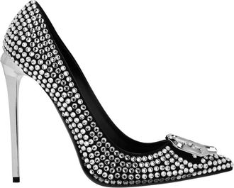 Philipp Plein Strass High Heels Decollete Gothic - - Shoes - Damen - Schwarzk - 37 EU