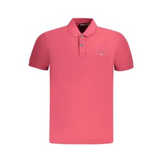 Napapijri Rotes Polo mit Subtilem Druck und Stickerei - - Tops - Herren - Rot - S