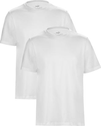 Puma T-Shirt Herren Statement Deluxe Edition - Baumwolle - 2er Pack - White - Gr. L