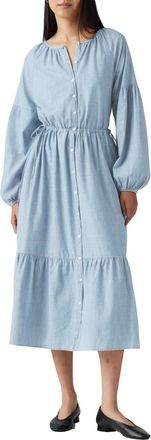 Levi's Jolene Maxikleid f&uuml;r Damen, Rundhalsausschnitt, 3/4 &Auml;rmel (Hellblau)