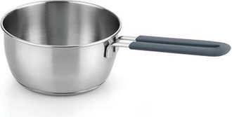 Bra Master Stielkasserolle, 16 cm, Edelstahl, ohne Antihaftbeschichtung, PFOA-frei, Full Induktion, geeignet f&uuml;r alle Herdarten, mit Silikon beschichtete 