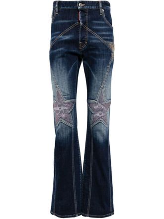 Dsquared2 Super Star Jeans mit Strassverzierung - Blau