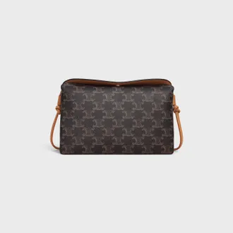 Celine Womens Trio Flap Miel Beige Mini-Sacs