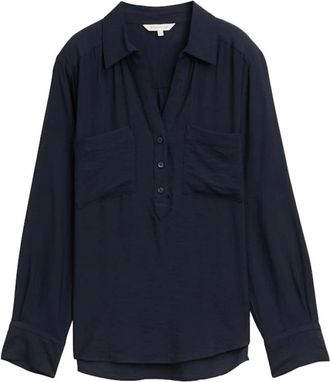 Tom Tailor Damen, Blusen & Hemden, Blau, MGr&ouml;&szlig;e