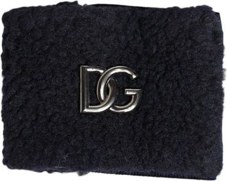 Dolce & Gabbana Black Polyester Logo Plaque Men One Size Wristband 05+pa+pl Accessory