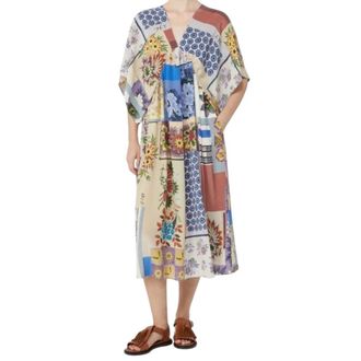 Max Mara Femme, Robes, Multicolore, Taille: 40 FR Patchwork Midi Dress