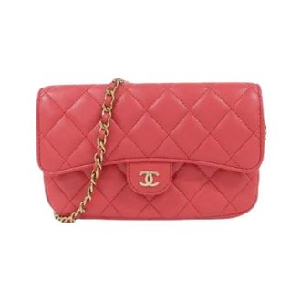 Chanel Pre-owned Zeitloser Klassiker Handytasche aus Lammleder - - Pre-owned - Damen - Rot - ONE SIZE
