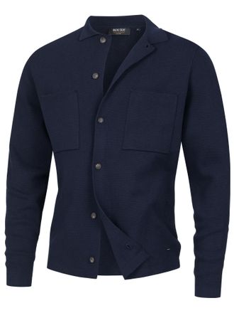 Indicode Herren INBellino Cardigan aus Baumwoll-Mix mit Knopfleiste | Strickjacke Feinstrick Jacke f&uuml;r M&auml;nner Sky Captain, XL