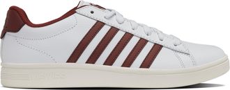 K-Swiss Herren Court TIEBREAK II Sneaker, White/Tibetan Red/Snow White, 39.5 EU