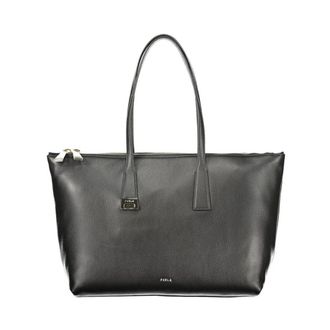 Furla Pebbled Leather Tote Bag - - Bags - Damen - Schwarzk - ONE SIZE