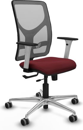 Piqueras y Crespo Liegestuhl aus PC, mit Armlehnen in Wei&szlig; und Schwarz, h&ouml;henverstellbare Lendenwirbelst&uuml;tze, ausgestattet mit Syncro/Traslack und Schneideschaum, Grau/