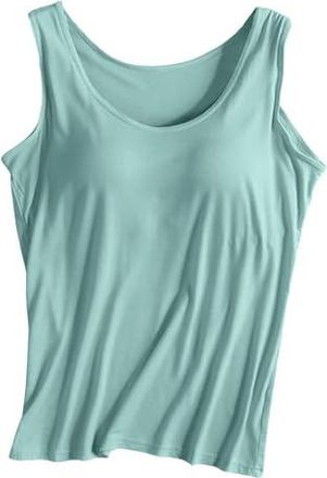 Generic D&eacute;bardeur athl&eacute;tique int&eacute;gr&eacute; pour femme - Sans armatures - Sans manches - Avec soutien-gorge int&eacute;gr&eacute; - Col rond - Pour l&eacute;t&eacute; - Tendance - Pour le sport