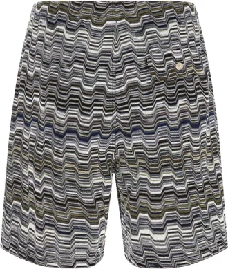 Missoni Mens Bicolor Cotton Bermuda Shorts