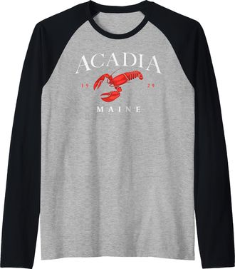 Trendy Apparel Acadia Maine 1929 National Park Lobster Raglan