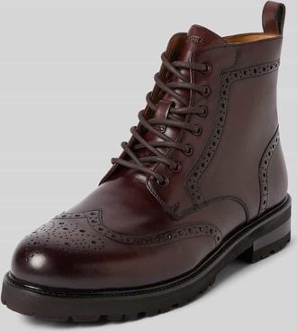 Digel Schn&uuml;rstiefel aus Rindvelours mit Broguing