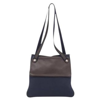 Herm&egrave;s Pre-owned Leather Shoulder Bag - - Pre-owned - Damen - Blau - ONE SIZE