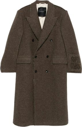 Federico Cina Femme, Manteaux, Brun, Taille: 36 FR Single-Breasted Manteaux