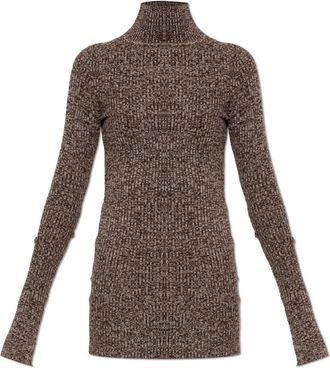 Sportmax Wollpullover mit Rollkragen Bouquet - - Knitwear - Damen - Braun - S