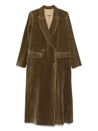 Uma Wang manteau en velours côtelé Camelot à boutonnière croisée - Marron