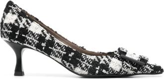 Roberto Festa Milano Hohe Schuhe - Tweed Slip-On Shoes - Gr. 38,5 (EU) - in Grau - f&uuml;r Damen