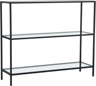 Dmora Konsolentisch Elara 100x30x85 cm Schwarz 3 B&ouml;den 2 F&auml;cher