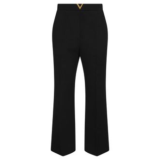 Valentino Wool Crepe Pants - - Trousers - Damen - Schwarzk - L
