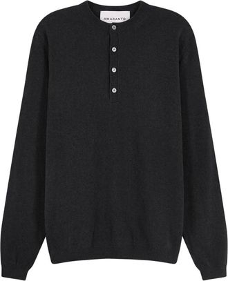 Amaranto Rundhals-Strickpullover - - Knitwear - Herren - Schwarzk - XL