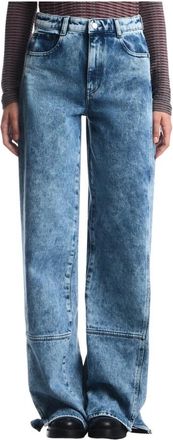 Emporio Armani Gebleichte Jeans mit Schlitz am Saum - - Jeans - Damen - Blau - W27