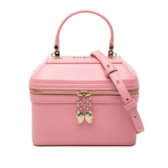 Bulgari Pink Leather Serpenti Forever Vanity Bag
