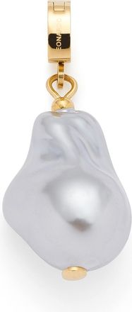 Leonardo Anhänger Clip & Mix Wilmi - Ketten-Anhänger aus goldfarbenem Edelstahl - graue organisch geformte Imitationsperle - Clip M (4,8 mm Ø) - Schmuck Gesche