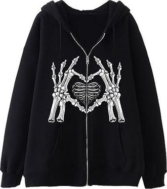 Generic Sweat a Capuche Homme Hooded Sweatshirt Sweats &agrave; Capuche Homme Mode de Rue Automne et Hiver, Sweatshirt &agrave; Capuche avec Imprim&eacute;, Cardigan en Velours, C