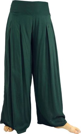 Guru Shop Boho Hosenrock, Weite Sommerhose - Tannengr&uuml;n, Damen, Synthetisch, Size:L/XL