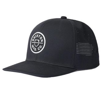 Brixton Unisex Crest X Mp Snapback Baseball Cap, Schwarz, Einheitsgr&ouml;&szlig;e EU