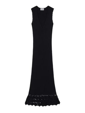 Ganni Knielanges Kleid - Schwarz