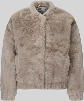 Jake*s Casual Webpelzjacke mit verdecktem Druckknopfverschluss