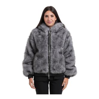 Fracomina Faux Fur Shearling Jackets - - Jackets - Damen - Grau - XS