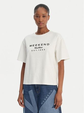 Max Mara T-Shirt Sabato 2615941112 Wei&szlig; Regular Fit