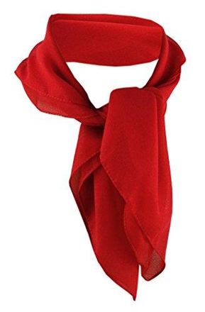 TigerTie dames Chiffon tissu nicki rouge taille 50 cm x 50 cm - tissu foulard écharpe