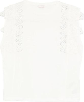 Liu Jo Femme, Tops, Blanc, Taille: 40 FR T-shirt Orn&eacute; de Strass