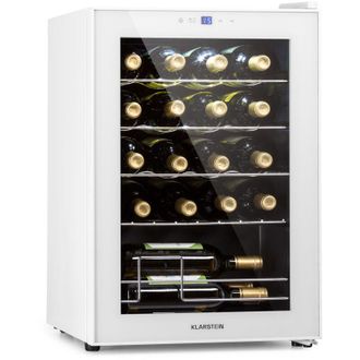 Klarstein Klarstein Weink&uuml;hlschrank, 1 Zonen Getr&auml;nkek&uuml;hlschrank Klein, Freistehender Kleiner Weinschrank, 53L Wein-K&uuml;hlschrank mit Glast&uuml;r, Indoor/Outdoor