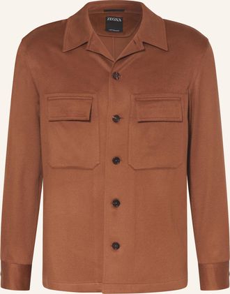 Ermenegildo Zegna Zegna Cashmere-Overjacket Alba braun