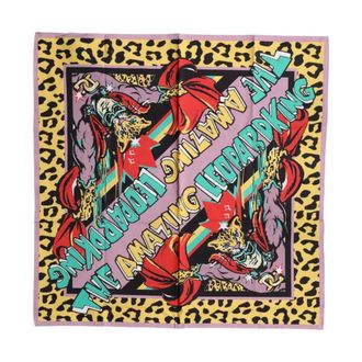 Dolce & Gabbana Homme, Accessoires, Multicolore, Taille: ONE Size Foulard Carr&eacute; &agrave; Imprim&eacute; Dessin Anim&eacute;