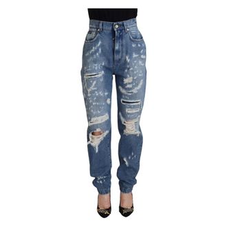 Dolce & Gabbana Femme, Jeans, Bleu, Taille: 32 FR Jean Denim D&eacute;chir&eacute; - Essence Indigo