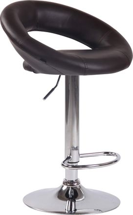 Clp Barhocker Olinda Kunstleder I Thekenhocker H&ouml;henverstellbar I Barstuhl Mit Fu&szlig;st&uuml;tze I Tresenstuhl Mit Trompetenfu&szlig; Metall, Farbe:braun, Gestell Farbe