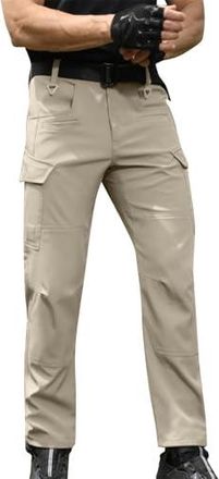 Generic Pantalon cargo pour homme - L&eacute;ger - Pour le travail, les voyages, la p&ecirc;che, le camping - Plusieurs poches, kaki, 4XL
