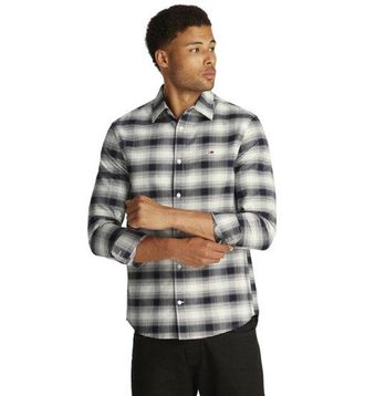 Tommy Jeans TJM Check Oxford M - Langarm Hemd - Herren