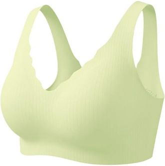 Generic Brassi&egrave;re c&ocirc;tel&eacute;e sans couture pour femme - Soutien-gorge confortable sans armatures avec larges bretelles, doux et extensible - Coussinets amovibles,